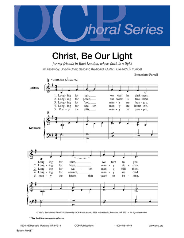Christ, Be Our Light – OCP Choral Music