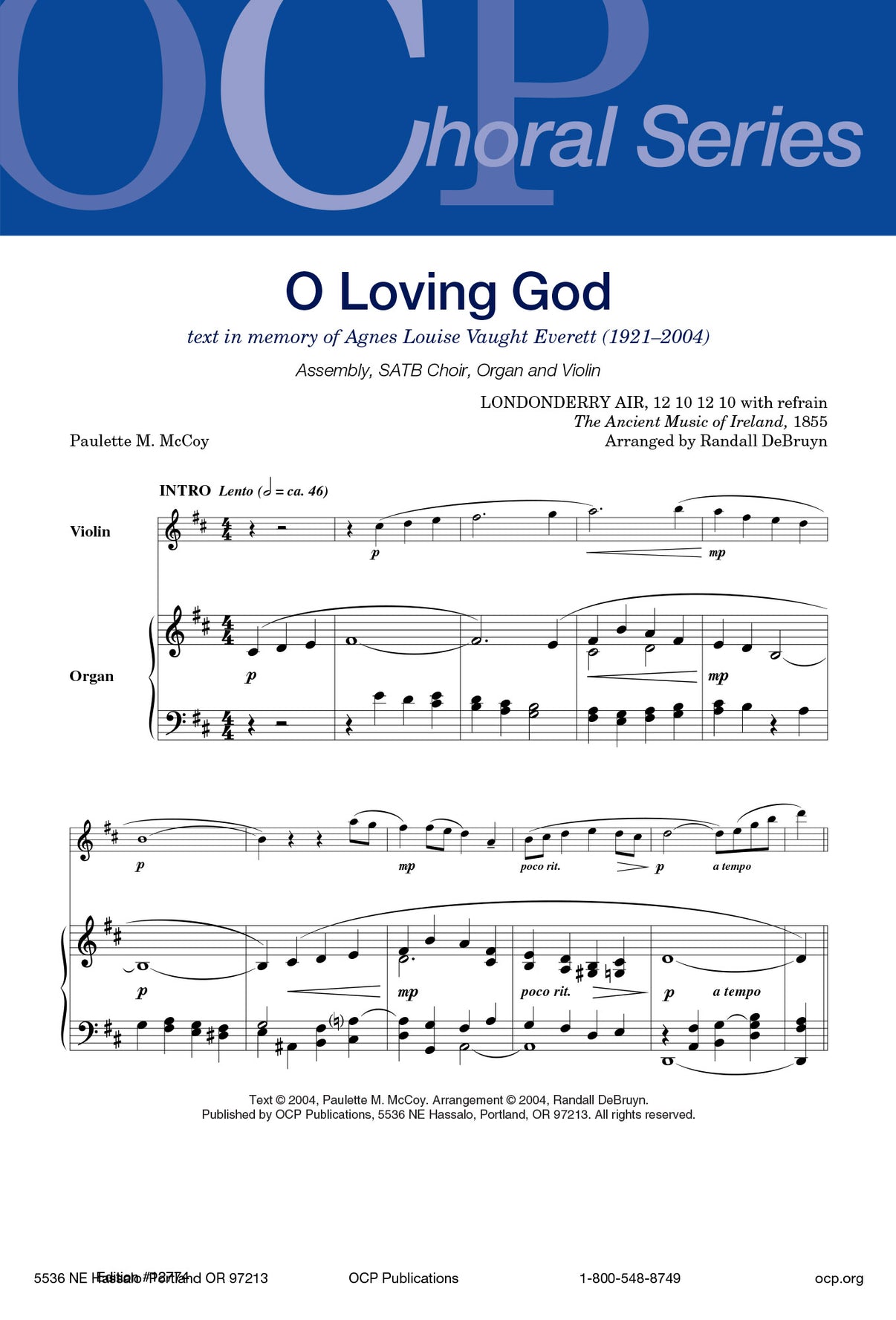 O Loving God – OCP Choral Music
