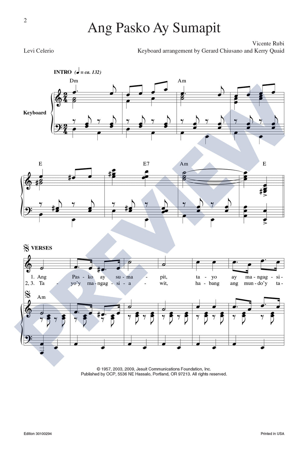 Ang Pasko Ay Sumapit – OCP Choral Music