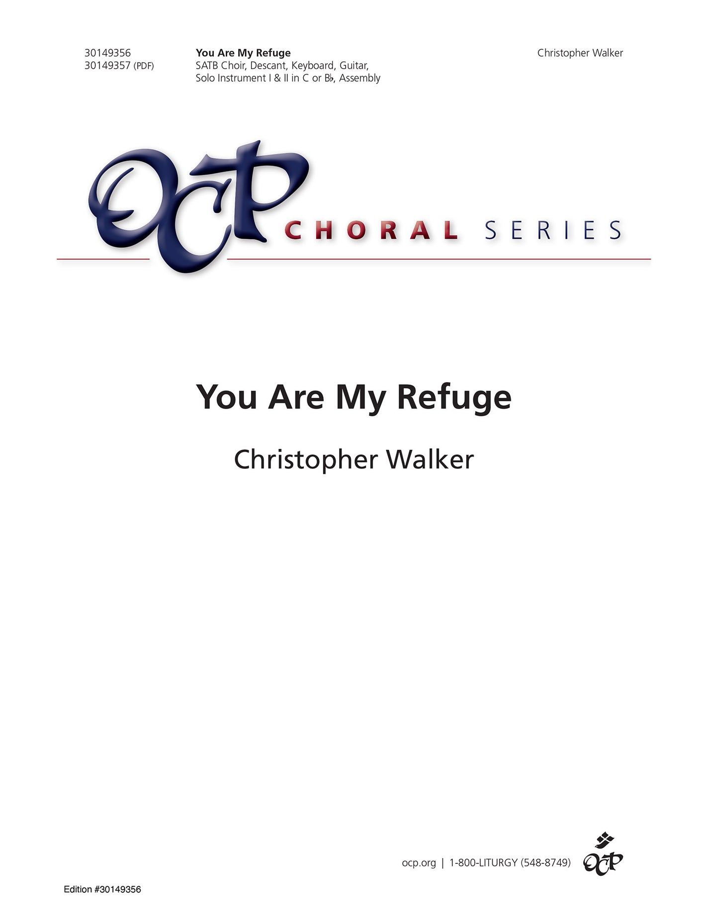You Are My Refuge – OCP Choral Music
